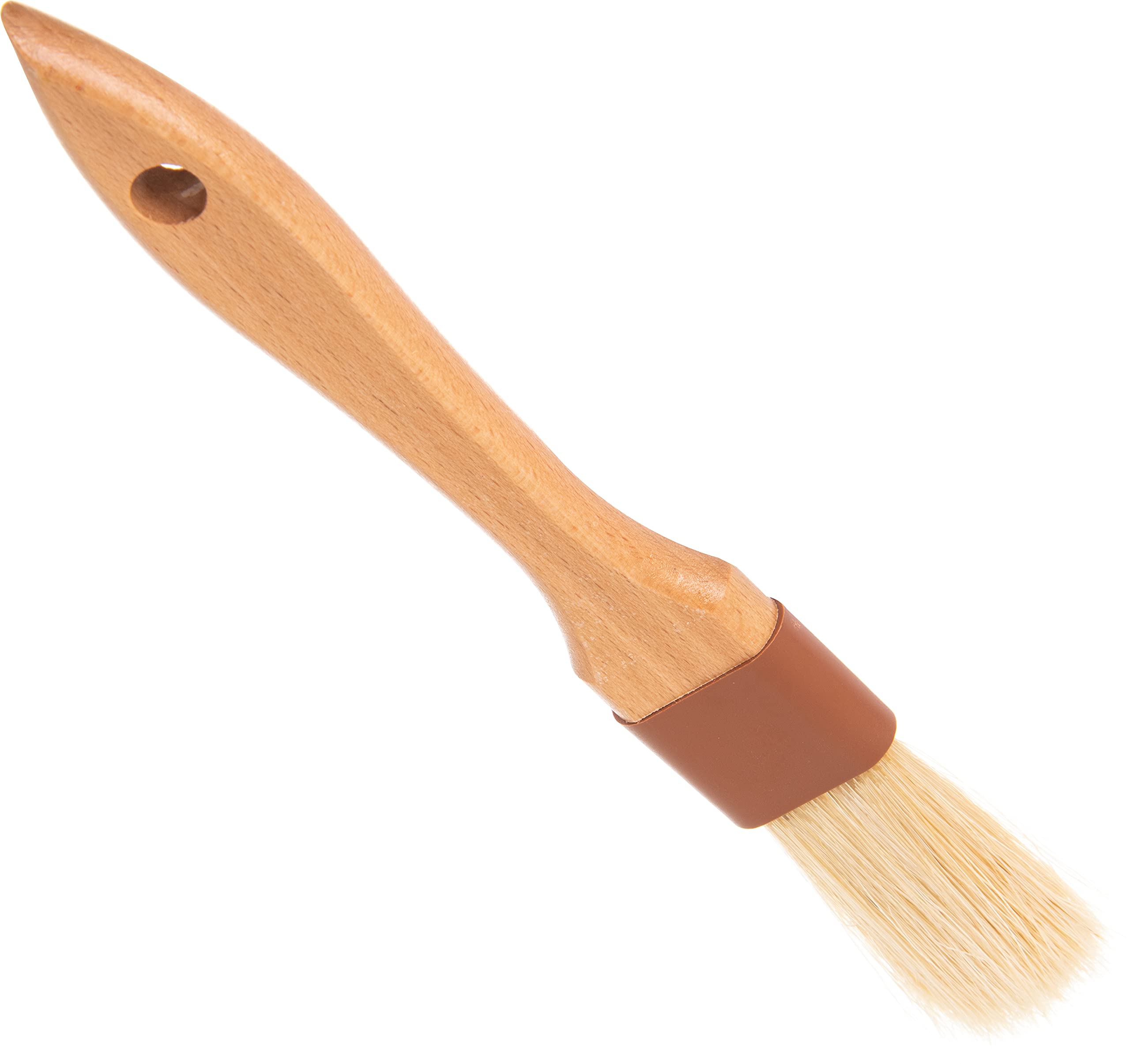 SPARTA 4037200 Boarhair Pastry Brush, Basting Brush With Angled Brushhead, 1 Inches, Brown