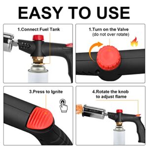 Cooking Torch Kitchen Torch Sous Vide Torch Propane Culinary Torch, Powerful Grill Torch Outdoor Charcoal Starter Blow Torch Lighter for Chef BBQ Searing Steak& Creme Brulee