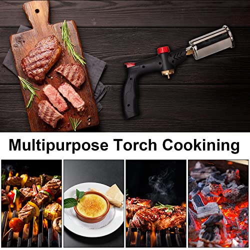 Cooking Torch Kitchen Torch Sous Vide Torch Propane Culinary Torch, Powerful Grill Torch Outdoor Charcoal Starter Blow Torch Lighter for Chef BBQ Searing Steak& Creme Brulee