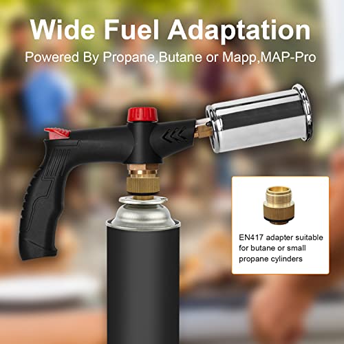 Cooking Torch Kitchen Torch Sous Vide Torch Propane Culinary Torch, Powerful Grill Torch Outdoor Charcoal Starter Blow Torch Lighter for Chef BBQ Searing Steak& Creme Brulee