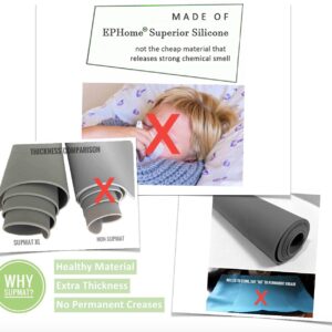 Supmat XL, Super Versatile Extra Large and Thick Heat Resistant Silicone Mat, Counter Mat (XL, Frosted Transparent)