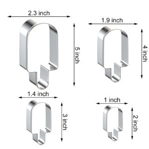 Popsicle Cookie Cutter Set in Assorted Large Sizes - 5", 4", 3", 2" - 4 Piece - Stainless Steel