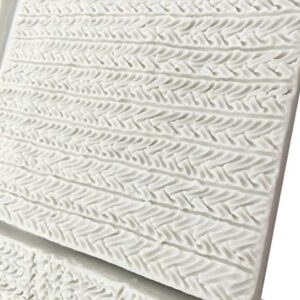 Fondant Impression Mat, Sweater Texture Design Silicone Cake Decorating Supplies for Cupcake Wedding Cake Decoration