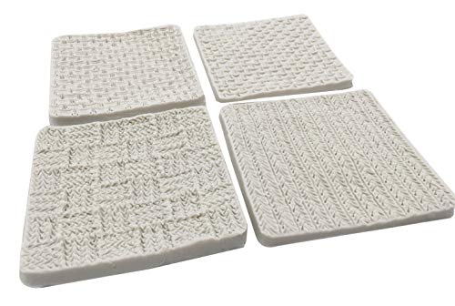 Fondant Impression Mat, Sweater Texture Design Silicone Cake Decorating Supplies for Cupcake Wedding Cake Decoration