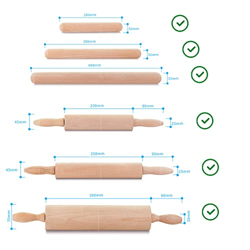 YYST Rolling Pin Holder Rolling Pin Display Rack Rolling Pin Storage - Hardware Included - No Rolling Pin-4/PK