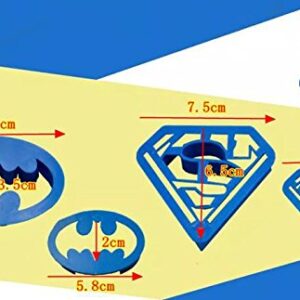 Anyana 4pcs set Super Hero Batman Superman cartoon Cookie impression Cutter pastry stamp biscuit mold Sugarcraft Cake Decoration