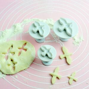 3Pcs Dove Fondant Plunger Cutters, Dove Molds for Angelic Baptism Party Cake Cupcake Decorating Sugarcraft Gum Paste Cookies Plunger Cutter Presses