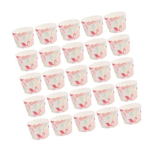 UPKOCH 100pcs Random Dessert Liners Pattern Cuake Festival Hard Accessory Holder Party Flamingo Containers Home -friendly Colorful Cups for Cake Baking Wrappers Muffin Design Small Cup