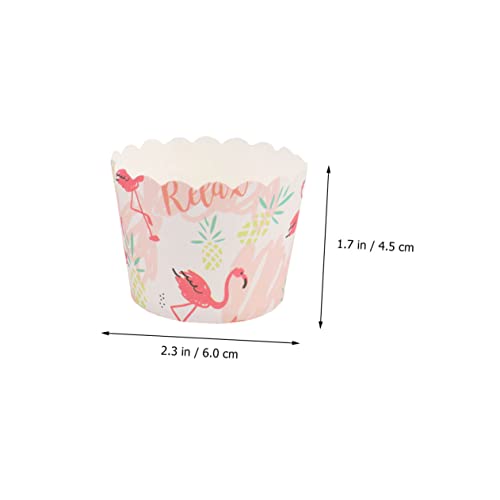 UPKOCH 100pcs Random Dessert Liners Pattern Cuake Festival Hard Accessory Holder Party Flamingo Containers Home -friendly Colorful Cups for Cake Baking Wrappers Muffin Design Small Cup