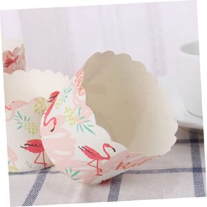 UPKOCH 100pcs Random Dessert Liners Pattern Cuake Festival Hard Accessory Holder Party Flamingo Containers Home -friendly Colorful Cups for Cake Baking Wrappers Muffin Design Small Cup