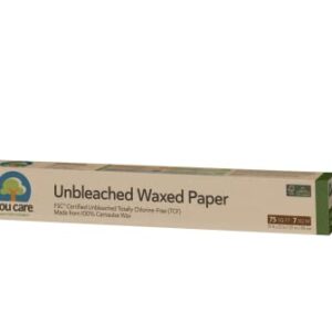 If You Care Wax Paper Rolls – 12 Pack of 75 Sq Ft Rolls - Unbleached, Chlorine Free, 100% Natural Soybean Coated Waxed Sheets, Liner for Baking, Cooking, Food Wrapping