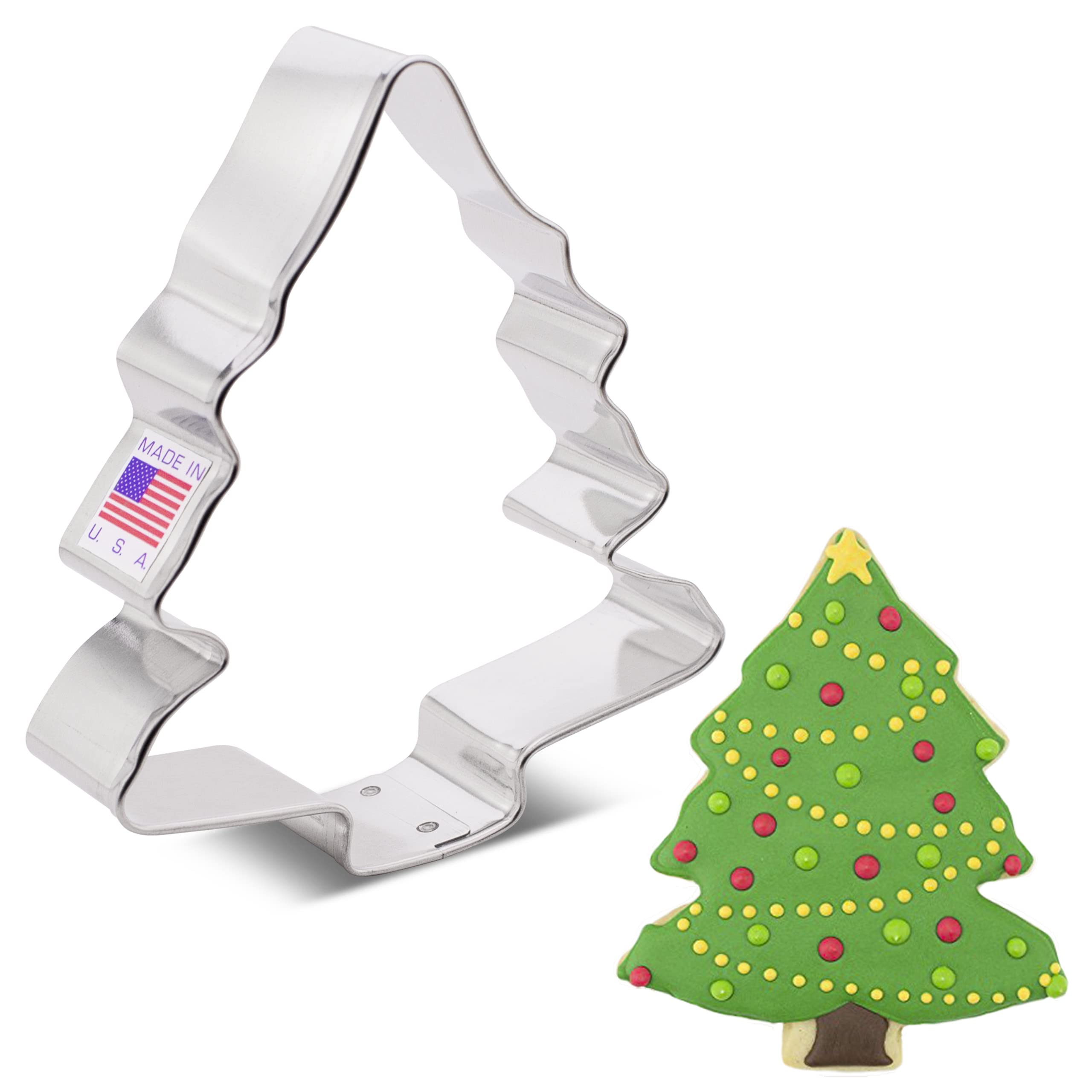 Christmas Tree Cookie Cutter 4", Made in USA by Ann Clark