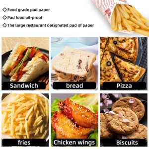 La Llareta Greaseproof Paper, 100 Sheets Baking Wrapping Paper, Food Basket Liners Paper, Deli Paper for Cakes, Breads, French Fries, Sandwiches, Pizza, Burgers, Hot Dogs(14 * 10 inch)