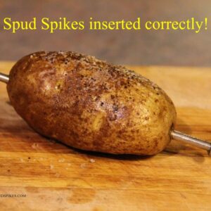 Spud Spikes 6-Inch Potato Baking Nails Food-Grade Stainless Steel, 1 Set of 4