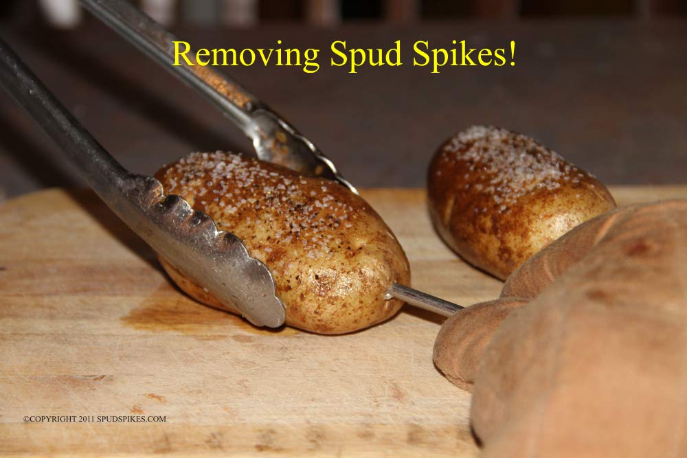 Spud Spikes 6-Inch Potato Baking Nails Food-Grade Stainless Steel, 1 Set of 4