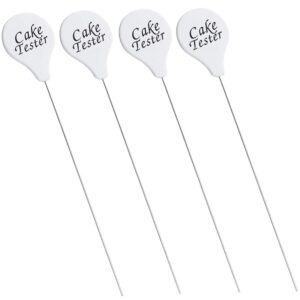 4 pcs cake tester stainless steel cake test pins reusable probe skewer testing needle sticks kitchen baking tools for cake bread biscuit muffin pancake