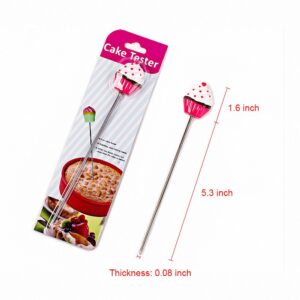 MoldFun 2Pcs Cake Tester Probe Cake Bread Pastry Biscuit Cookie Muffin Baking Cooking Stainless Steel Long Tester Skewer Sticks Tool