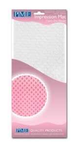 pme classic dot design impression mat for cake decorating, standard, transparent