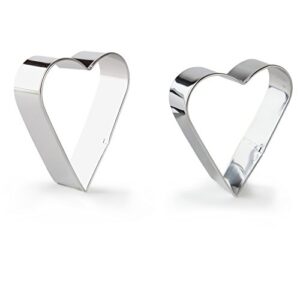 bakerpan stainless steel cookie cutter hearts set of 2