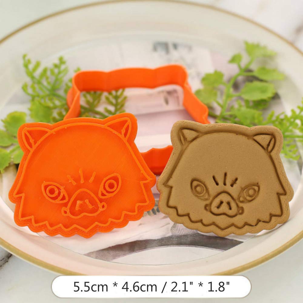 3D Anime Cookie Cutter Mold, 6 PCS Cookie Stamp and Cutter Kitchen Tool Party Cookie Mold