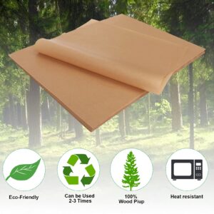 MIANYANG Food-Grade Heating Press Paper Pre-cut Parchment Paper Slick Silicone coating 100 Sheets/Pack, Reusable and Non-sticky (6x8)