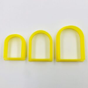 set of 3 arch clay cutter set, cookie cutter, 3d polymer clay cutter