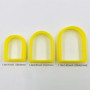 Set of 3 Arch Clay Cutter Set, Cookie Cutter, 3D Polymer Clay Cutter