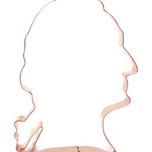 George Washington American President Cookie Cutter 3.5 X 4.5 inches - Handcrafted Copper Cookie Cutter by The Fussy Pup