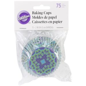 wilton standard baking cups, peacock, 75-pack