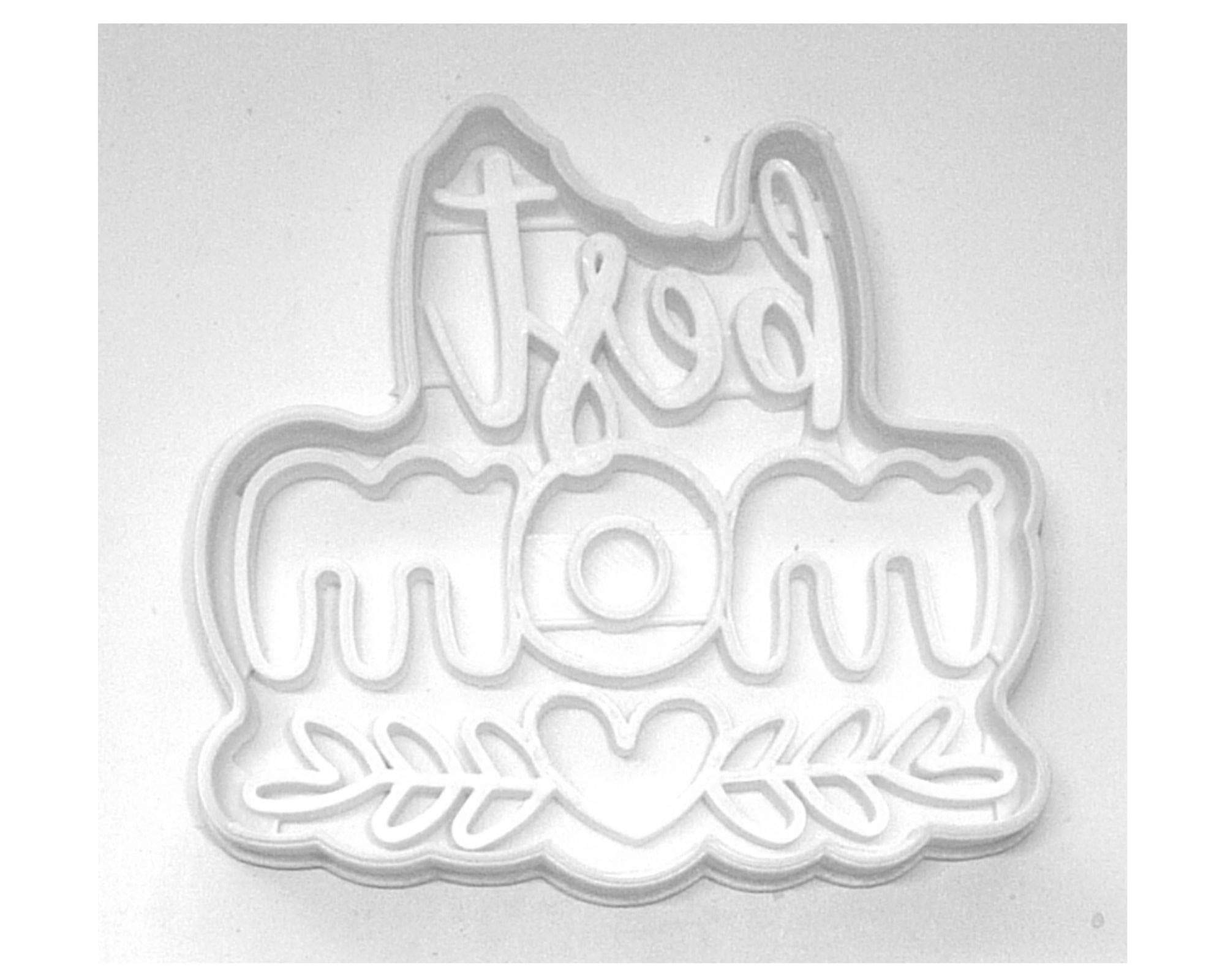 BEST MOM WITH HEART MOTHERS DAY CELEBRATION LOVE COOKIE CUTTER MADE IN USA PR3475