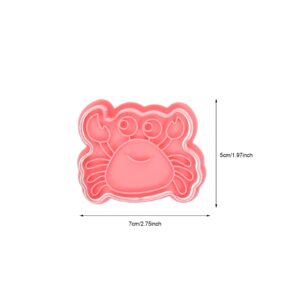 Hemoton 32 Pcs Animal Cookie Cutters Stamped Cookie Mold Silicone Baking Mold Cake Mold Kids Stampers Blank Wooden Craft Plaques Candy Gummy Dolphin 3d Pink Biscuit