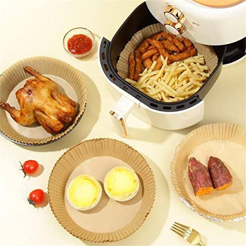 Gorwit Air Fryer Disposable Paper Food Grade Non-Stick Air Fryer Parchment Paper Round Liner For Oven Air Fryer Oven Oven Microwave Fryer 100 Sheets