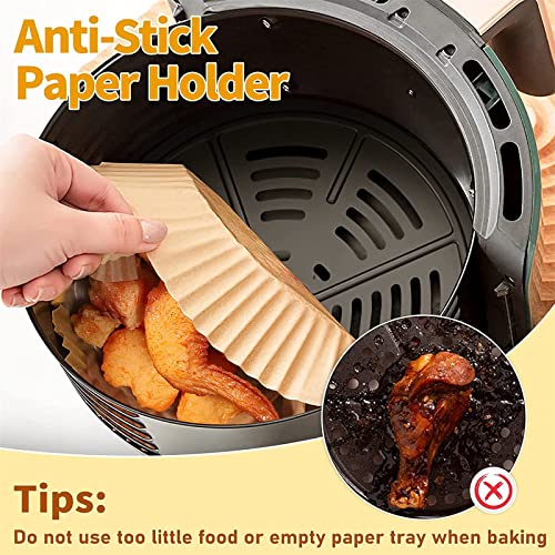 Gorwit Air Fryer Disposable Paper Food Grade Non-Stick Air Fryer Parchment Paper Round Liner For Oven Air Fryer Oven Oven Microwave Fryer 100 Sheets