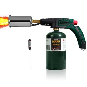 powerful grill torch charcoal starter,propane searing torch,charcoal lighter campfire starter,fire starter torch,sous vide,kitchen torch, charcoal bbq grill gun,cooking torch (fuel not included)