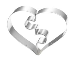 wjsyshop broken heart cookie cutter stainless steel