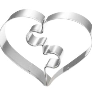 WJSYSHOP Broken Heart Cookie Cutter Stainless Steel