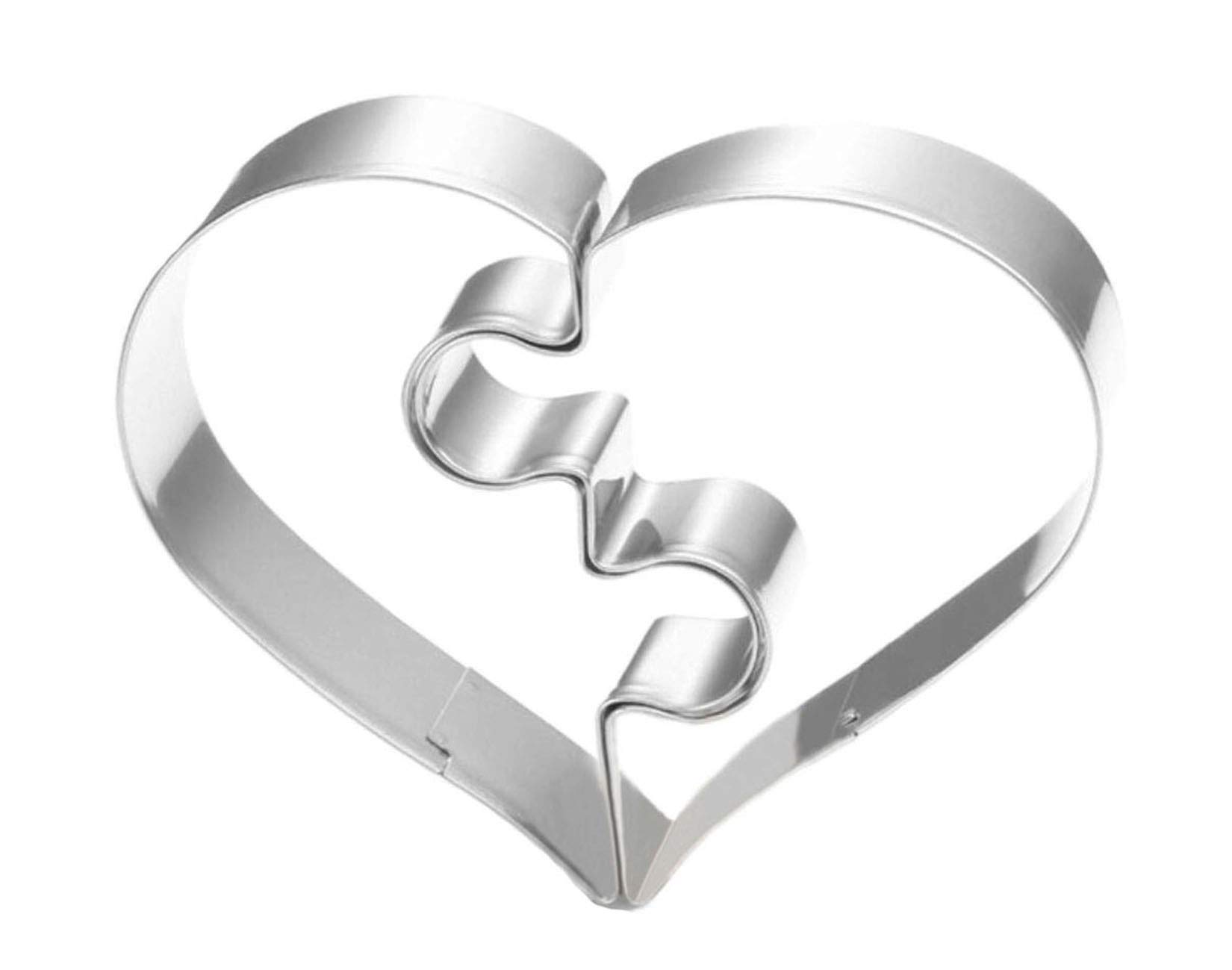 WJSYSHOP Broken Heart Cookie Cutter Stainless Steel