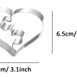 WJSYSHOP Broken Heart Cookie Cutter Stainless Steel