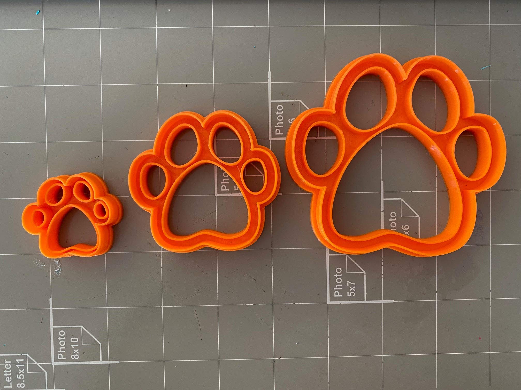 Dog Paw Cookie Cutter Style Set of 3