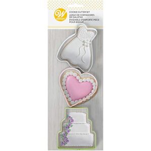 wedding theme metal cookie cutters, 3 designs