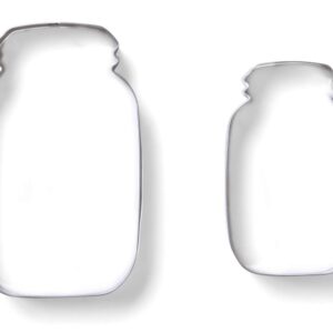 Fox Run 3679 Mason Jar Cookie Cutter Set of 2,Silver