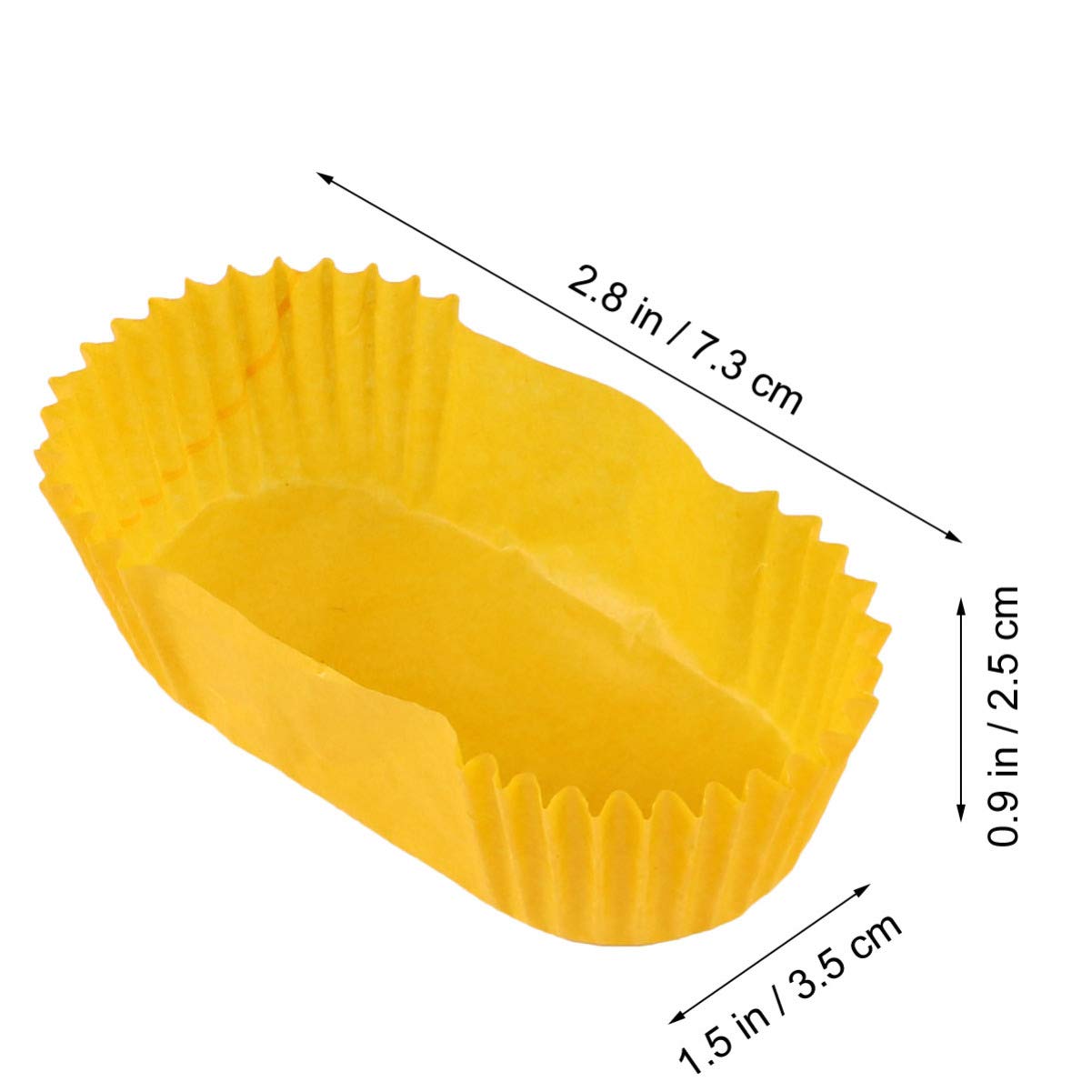 1000pcs Oval Cake Paper Cups Boat Shape Paper Tray Cake Cup Bread Baking Cups Grease Proof Cupcake Liners for Cake Balls Muffins Cupcakes Yellow