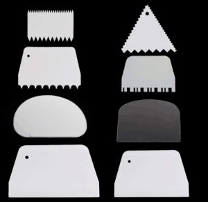 kissmi 8pcs cake scraper cake edge decorating supplies scraper cutters smoother tool set