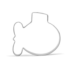 3.1 inch submarine cookie cutter - stainless steel