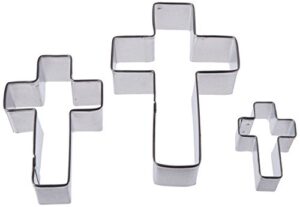 r&m international cross cookie cutters, assorted sizes, 3-piece set