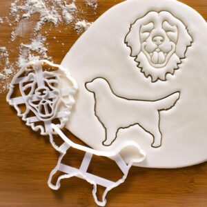 Set of 2 Golden Retriever cookie cutters (Designs: Face & Body), 2 pieces - Bakerlogy