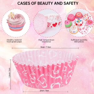 Zayvor 200ct Valentine Cupcake Liners,Valentines Baking Cups,Heart Cupcake Wrappers Disposable Nonstick Muffin Cups Cake Table Decorations Accessories, Home Kitchen Weeding Valentine’s Day Supplies