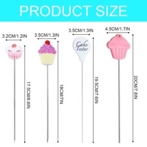 Cake Tester Needle Stainless Steel, Reusable Metal Cake Probe Stick, Cake Testing Needles, Bread Tester Stick for Kitchen Home Bakery Tools (MULTI)