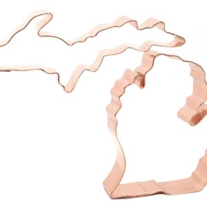 State of Michigan Copper Cookie Cutter (4 X 1.5/2.5 X 2.75)