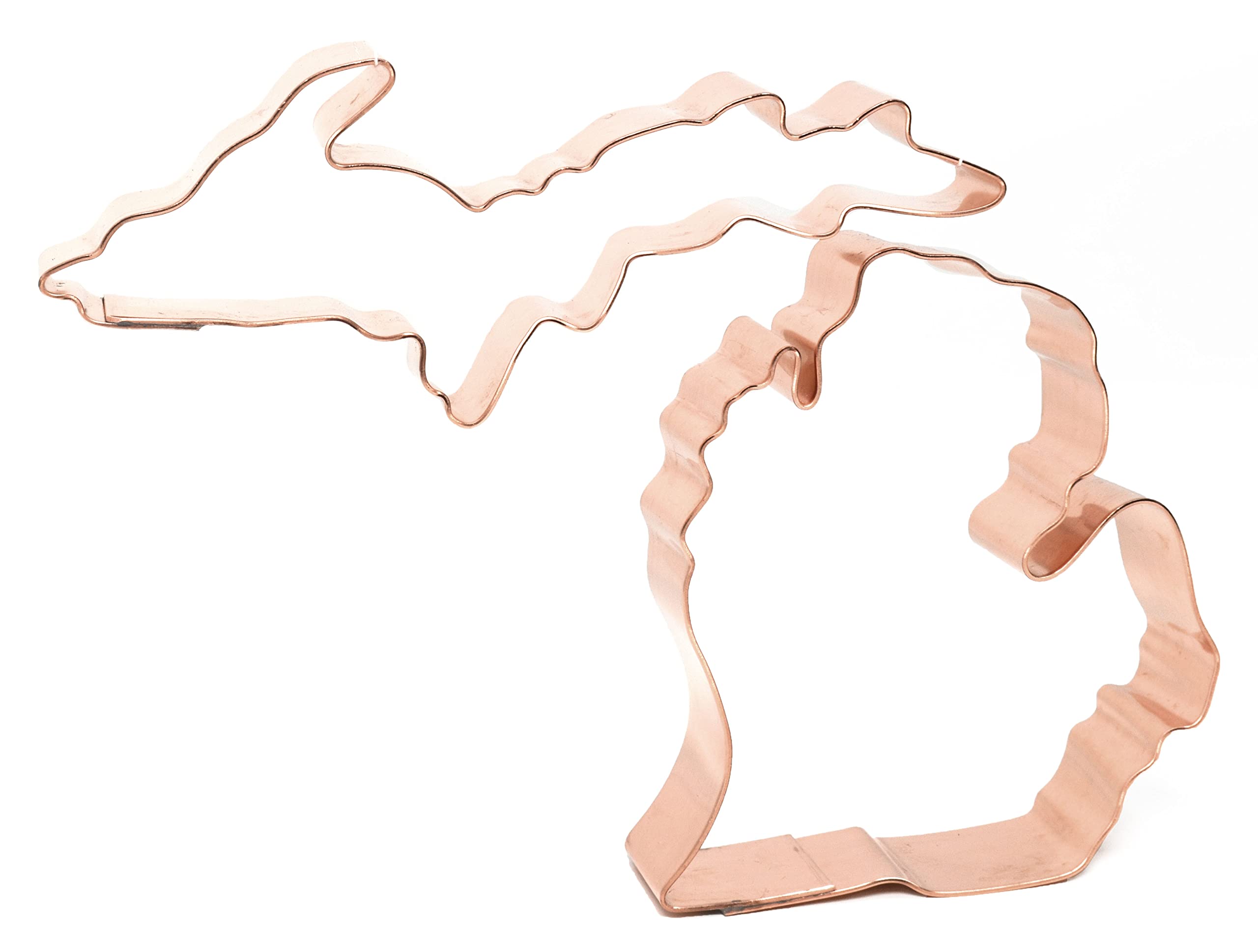 State of Michigan Copper Cookie Cutter (4 X 1.5/2.5 X 2.75)